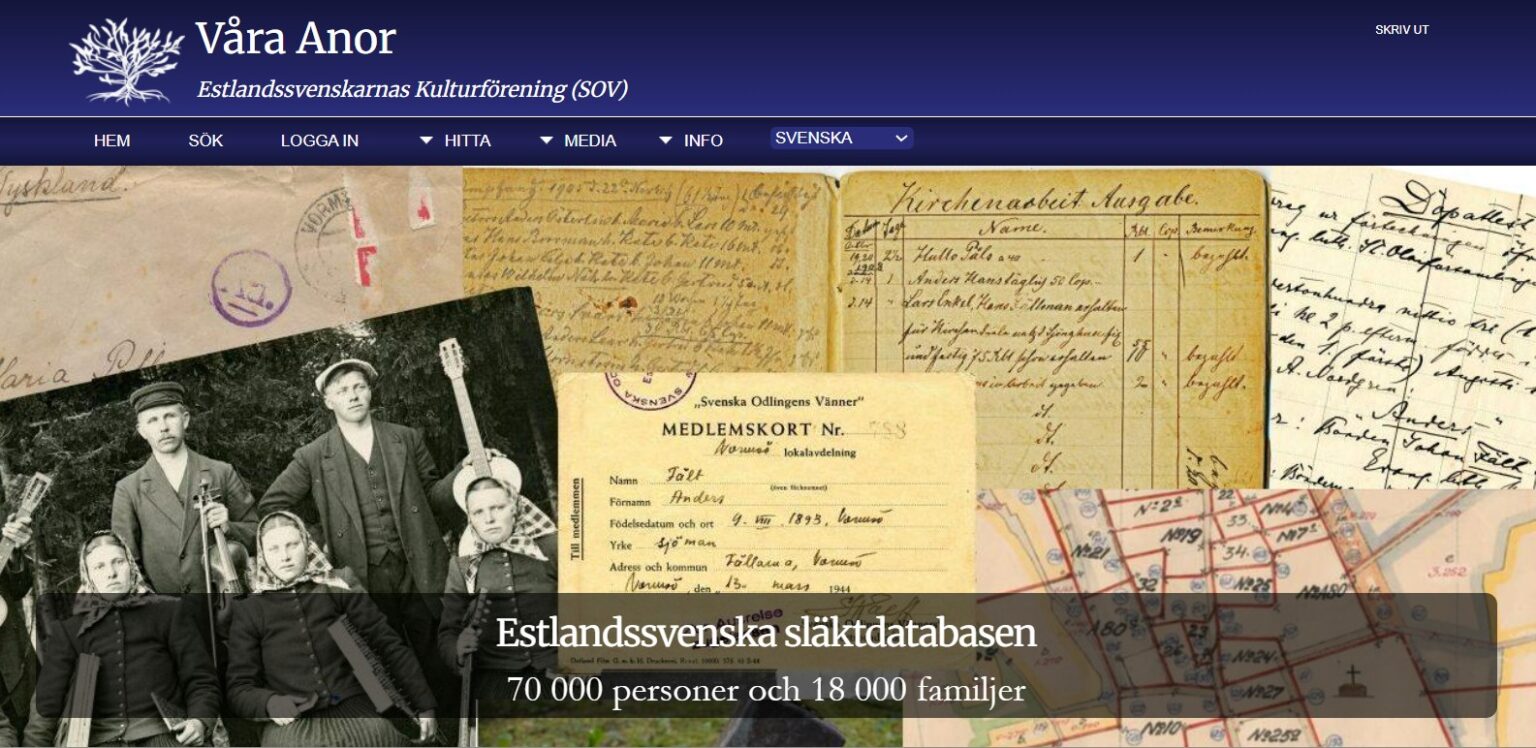 Våra Anor 2025-10-28 | Estlandssvenskarnas kulturförening